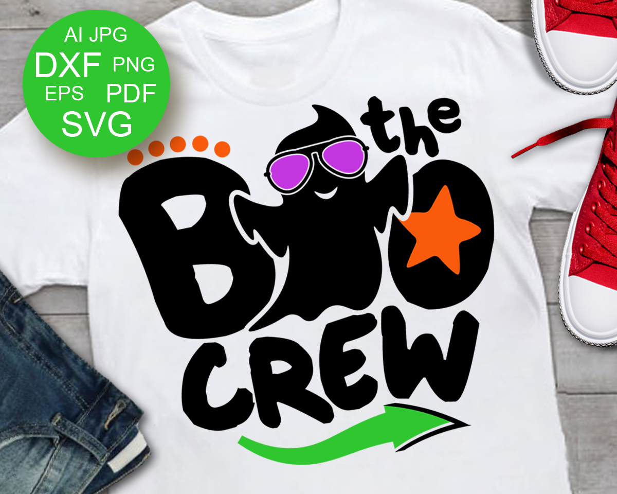The boo crew print Boy gift Ghost sunglasses clipart Hallowe | Inspire ...