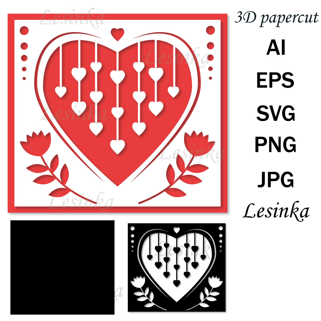 Papercut holiday greeting card template, SVG format | Inspire Uplift