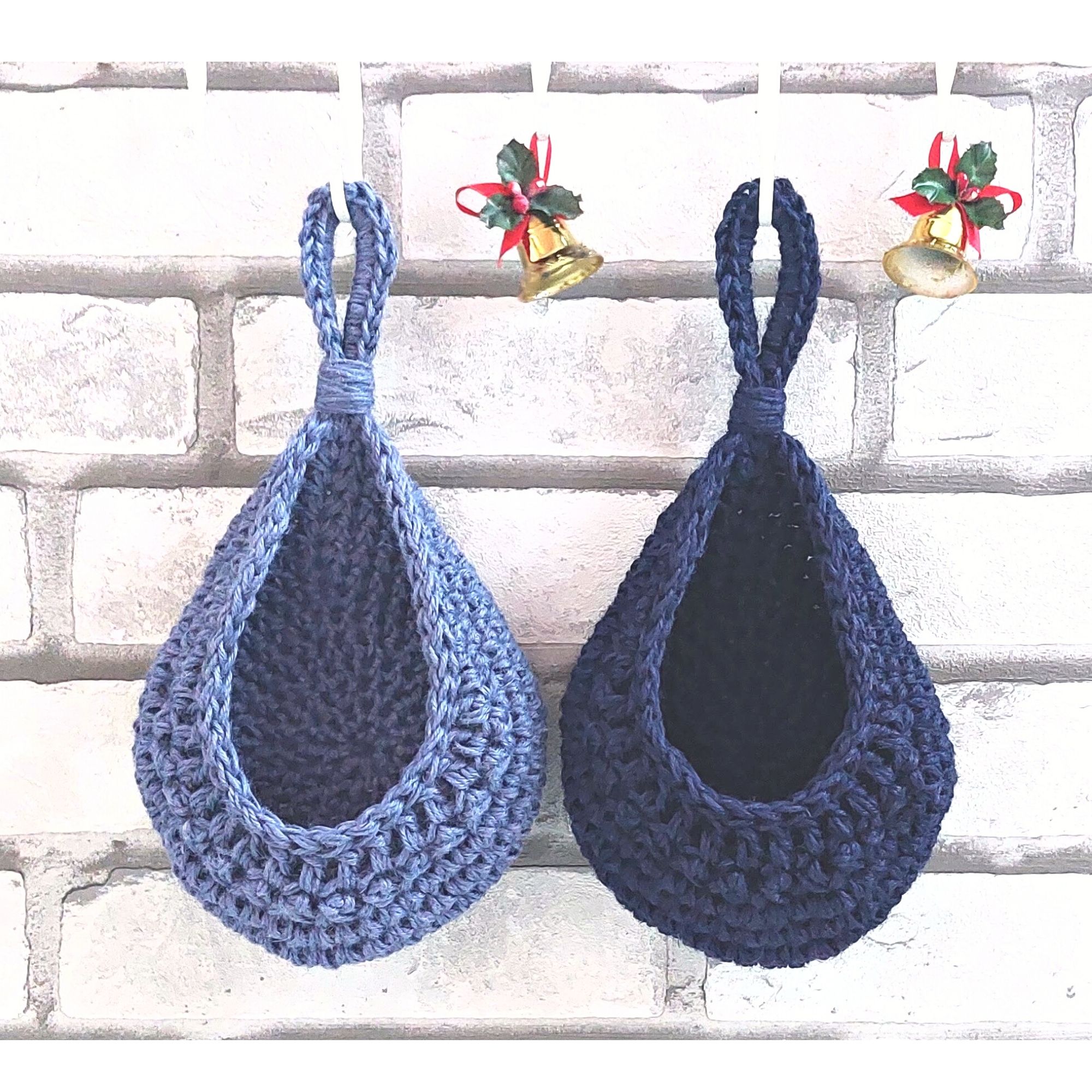 Blue hanging storage baskets Home and garden decoration - Inspire Uplift