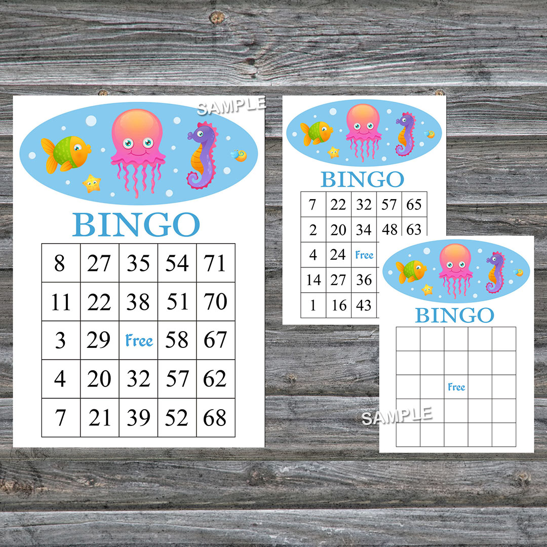 Jellyfish bingo cards,Jellyfish bingo game,Under the sea pri | Inspire ...