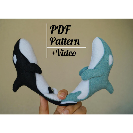 PDF Orca Whale for baby nursery, Pattern Ocean Orca, DIY wha | Inspire ...