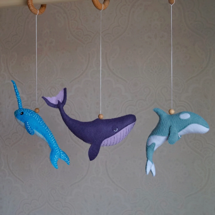 Play gym toy, whale and orca activity gym, ocean nursery dec - Inspire ...