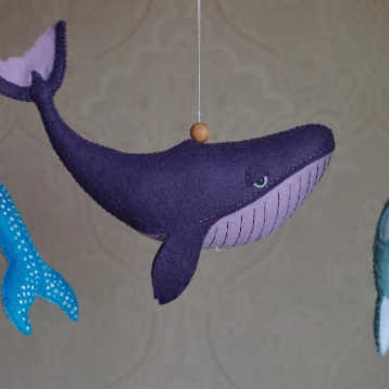 Play gym toy, whale and orca activity gym, ocean nursery dec - Inspire ...