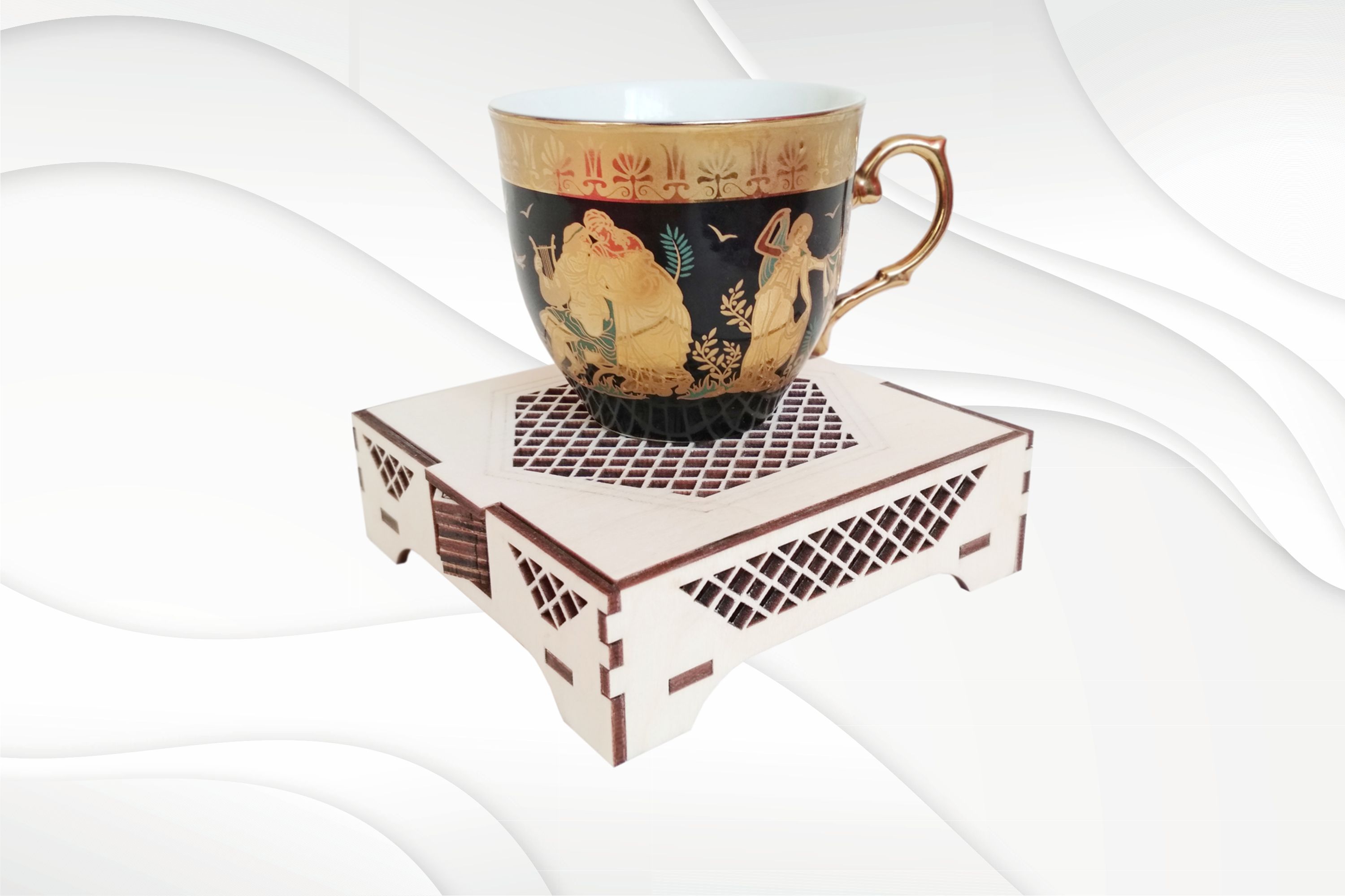 Flexible cup coasters in a box. Laser cutting design, glowfo - Inspire ...