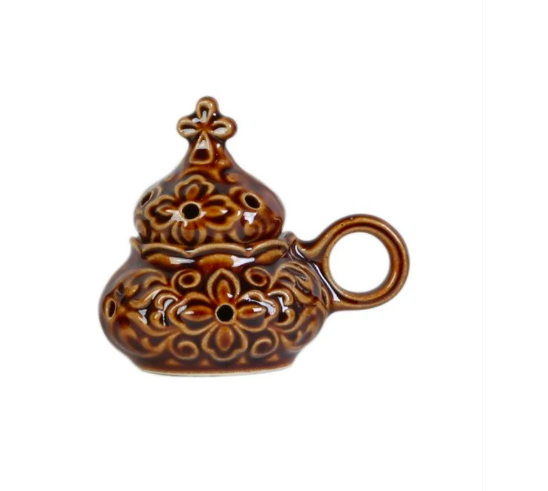 Handmade Ceramic Thurible with lid - Glazed brown censer - C | Inspire ...