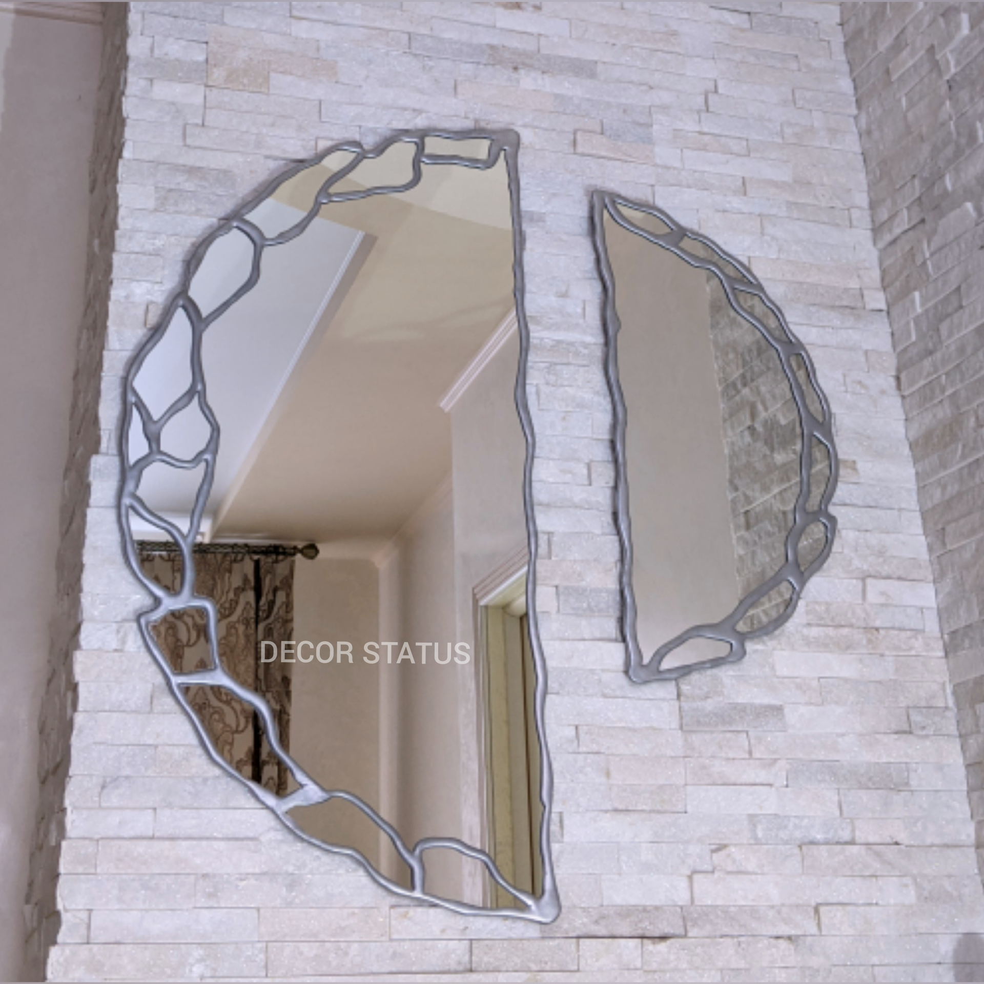 Half moon mirror Oval wall mirror Half circle mirror Handm - Inspire Uplift
