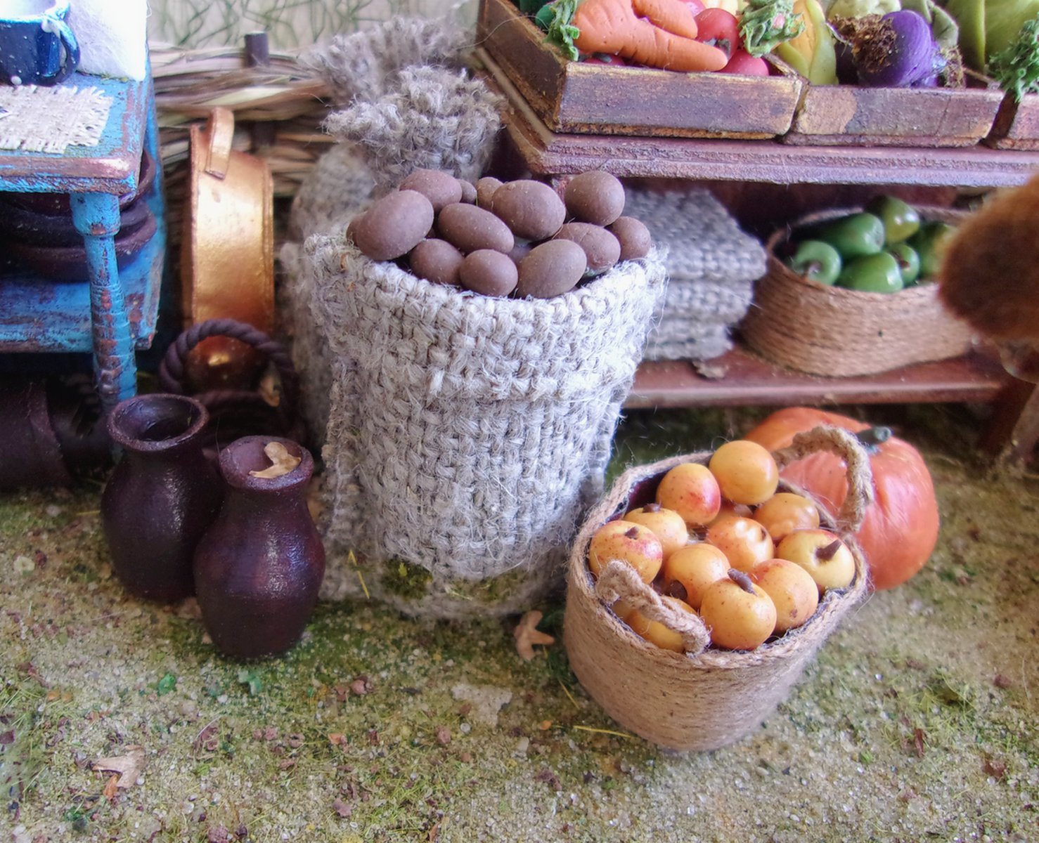 Autumn harvest. A table with a harvest.1:12 scale. - Inspire Uplift