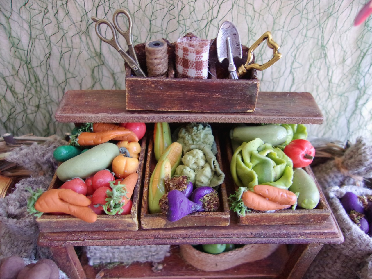 Autumn harvest. A table with a harvest.1:12 scale. - Inspire Uplift