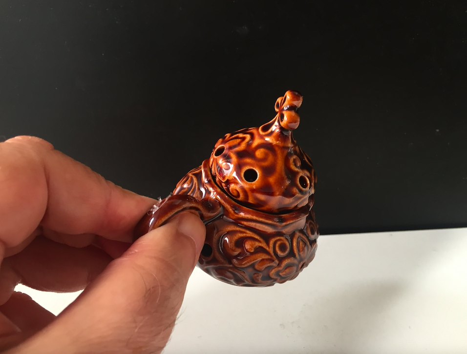 Handmade Ceramic Thurible with lid - Glazed brown censer - C - Inspire ...