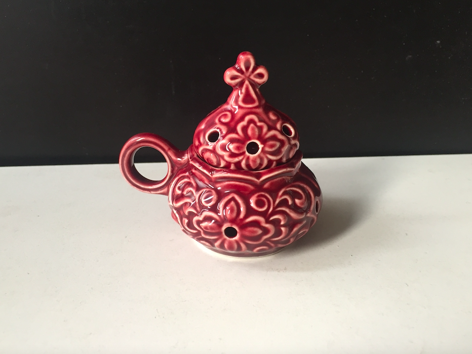 Handmade Ceramic Thurible with lid - Glazed red censer - Ce - Inspire ...