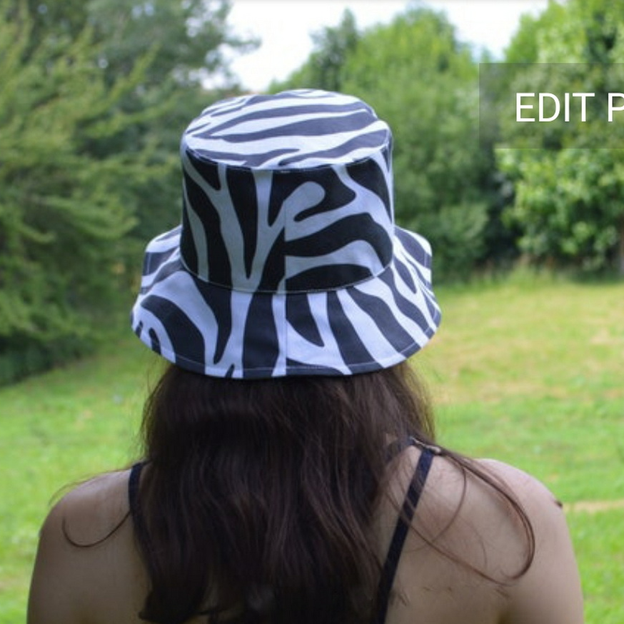 Cotton bucket hat with zebra print. A fashionable, stylish d - Inspire ...