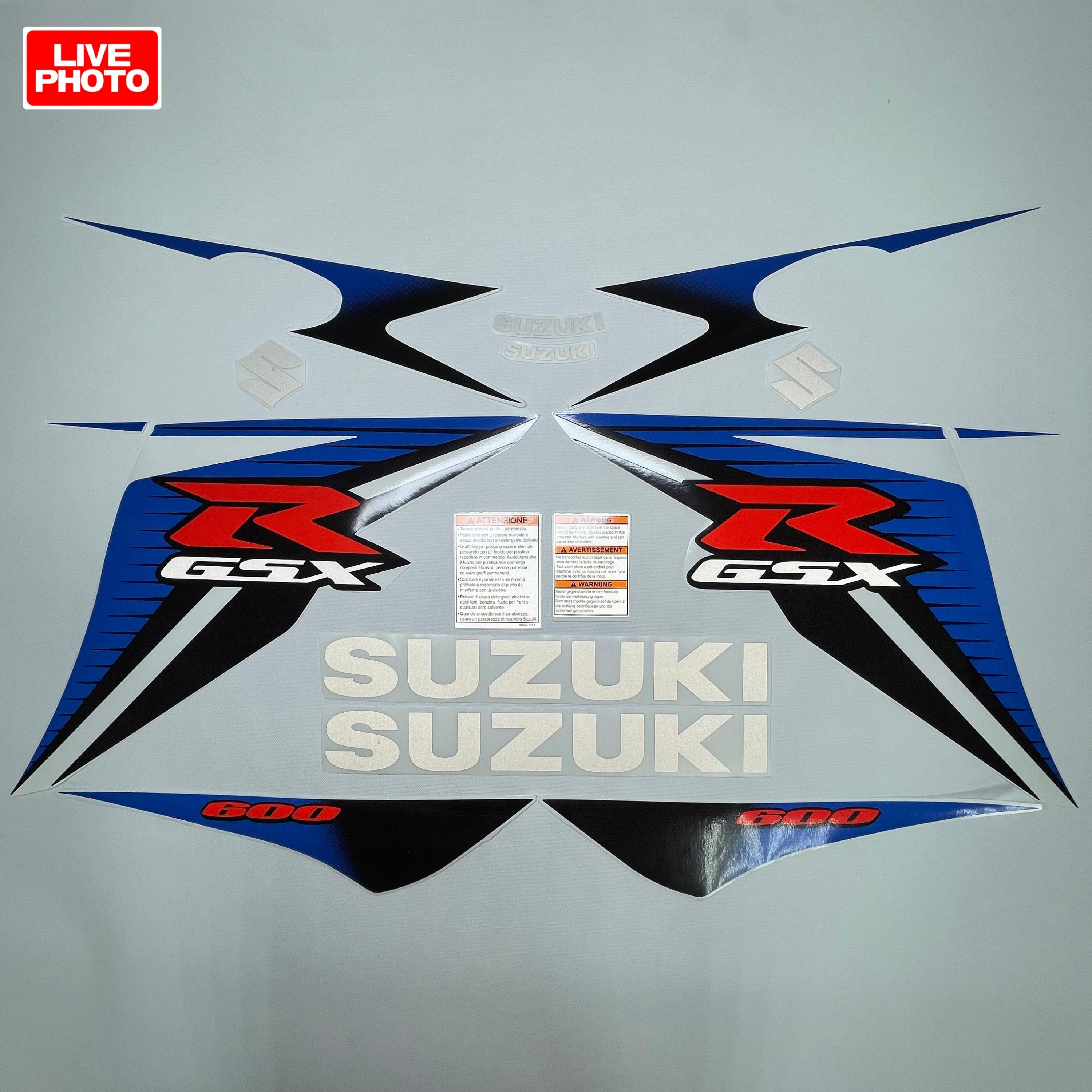 Graphic vinyl decals for Suzuki GSX-R 600 motorcycle 2011-20 - Inspire ...