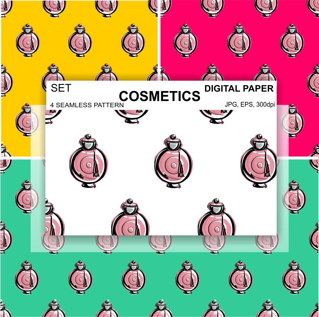 Spirits Seamless Pattern Beauty Wallpaper Perfume Digital Pa | Inspire ...
