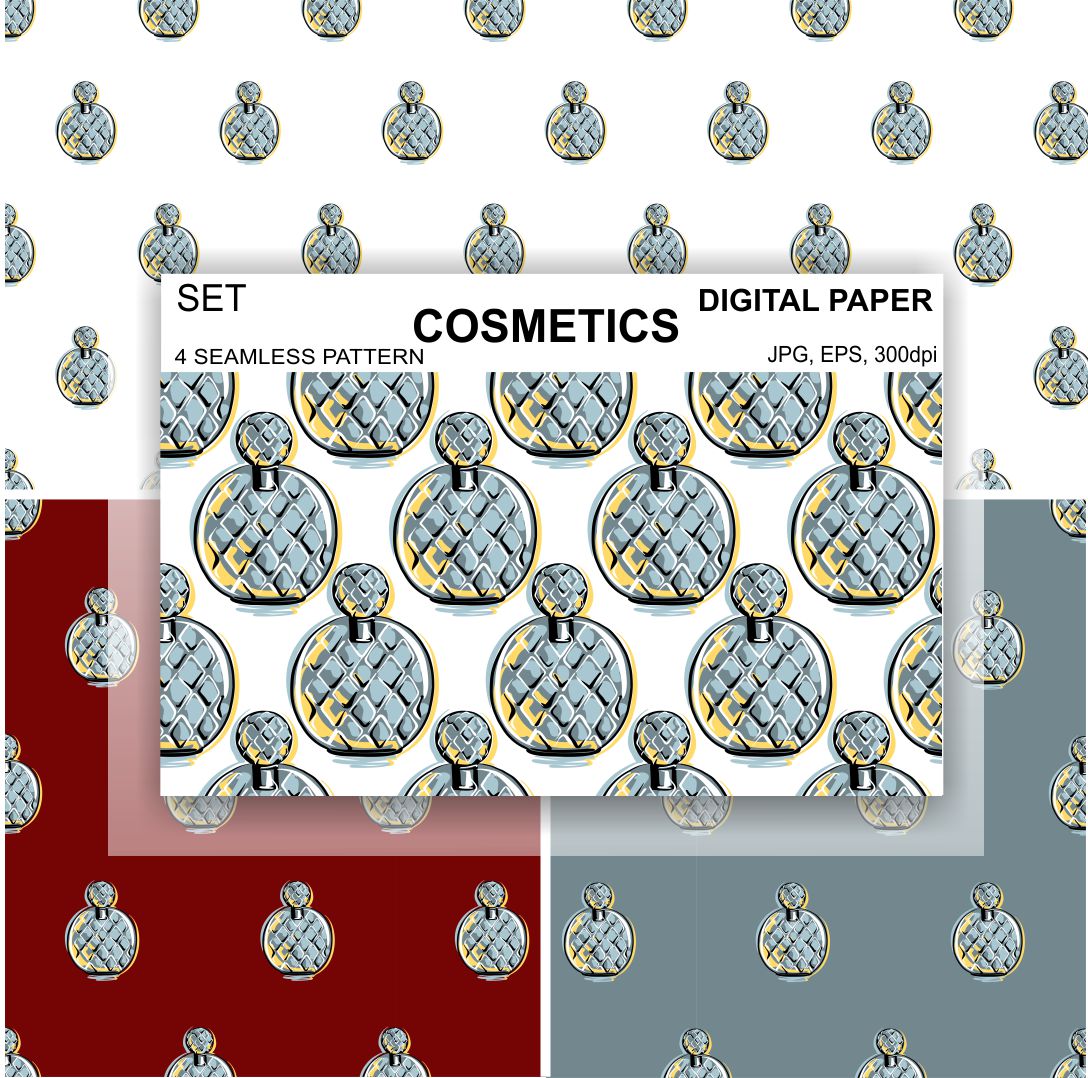Spirits Seamless Pattern Beauty Wallpaper Perfume Digital Pa | Inspire ...