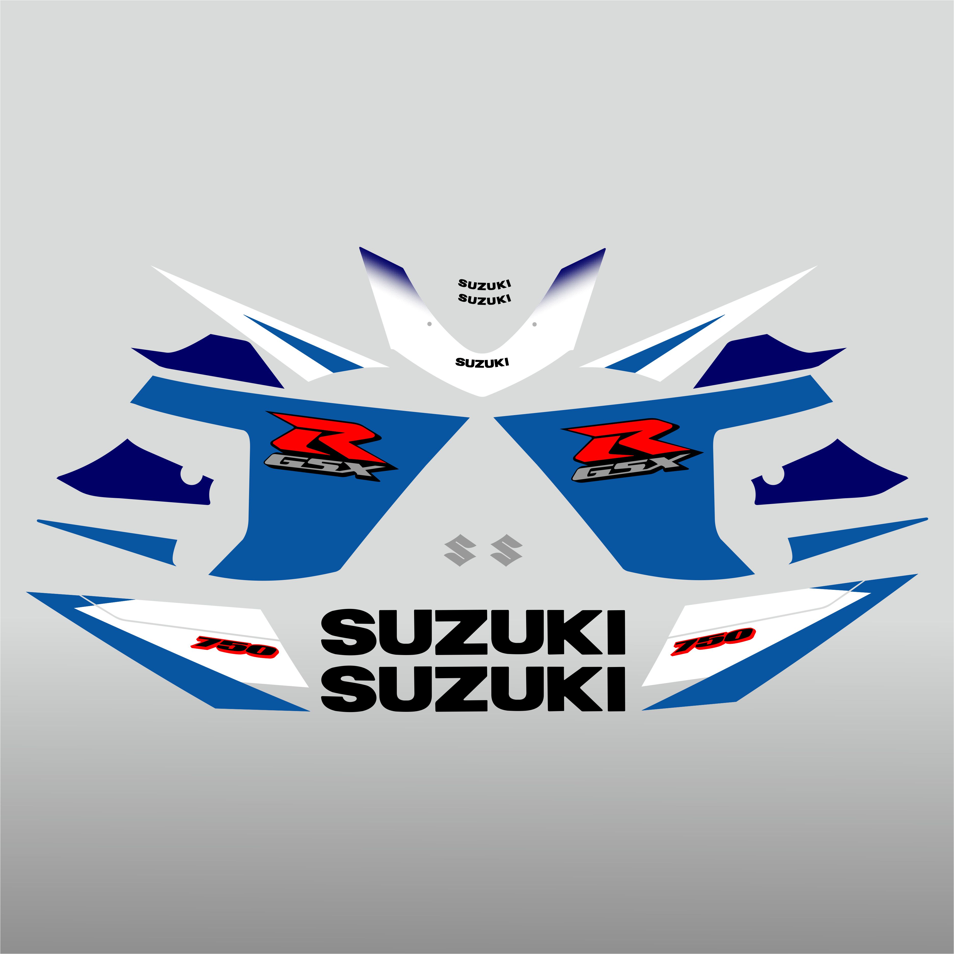 Graphic vinyl decals for Suzuki GSX-R 750 motorcycle 2004-20 | Inspire ...