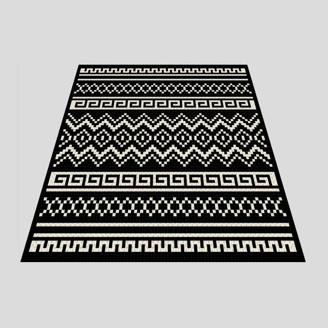 Loop yarn Indian style blanket pattern PDF - Inspire Uplift