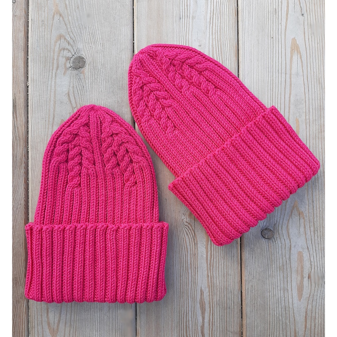 Ribbed Hat Knitting Pattern 1 Adult Size Slouchy Beanie - Inspire Uplift