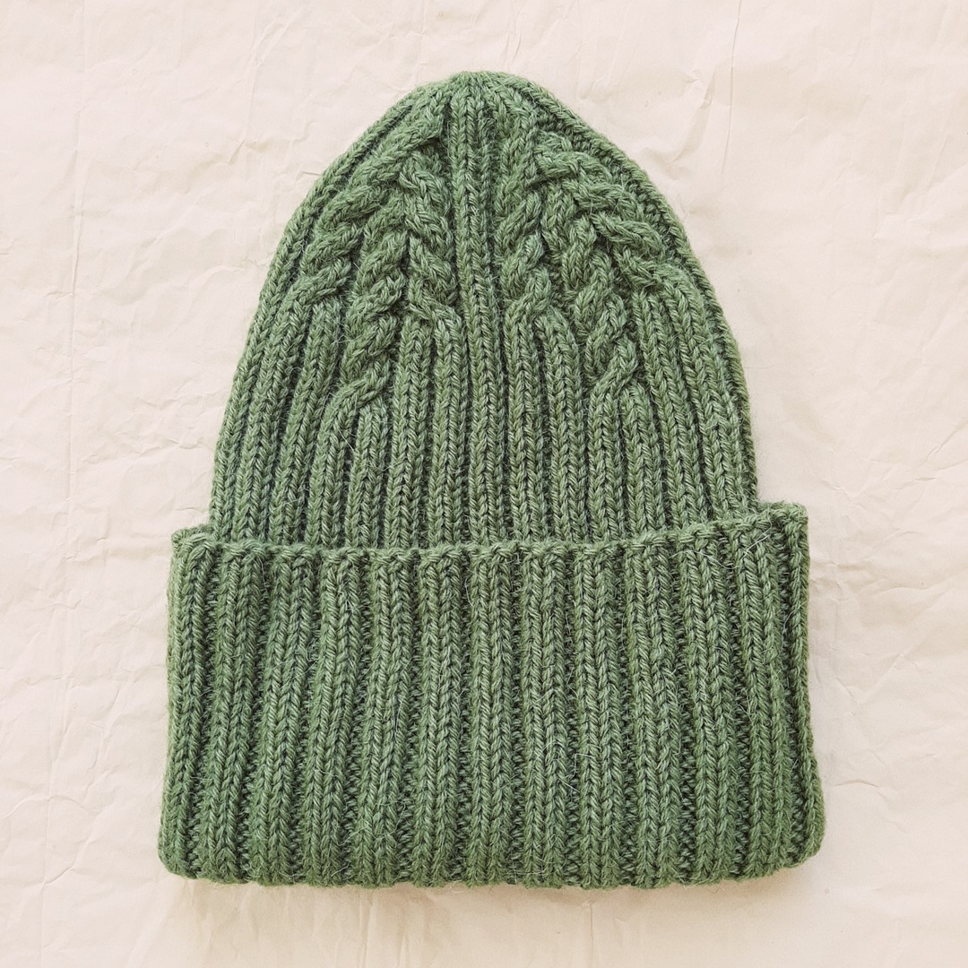 Ribbed Hat Knitting Pattern 1 Adult Size Slouchy Beanie - Inspire Uplift