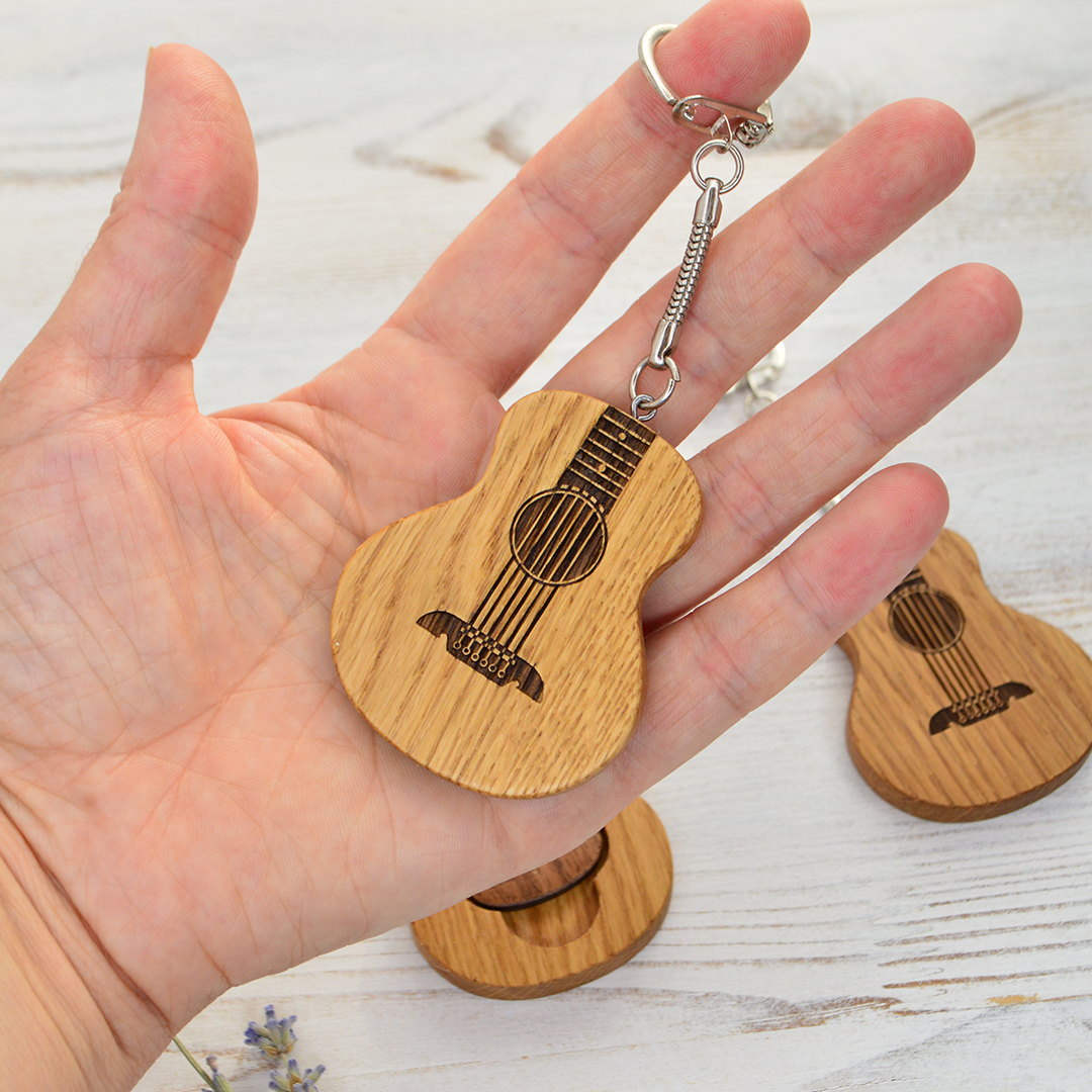 Acoustic Guitar Keychain