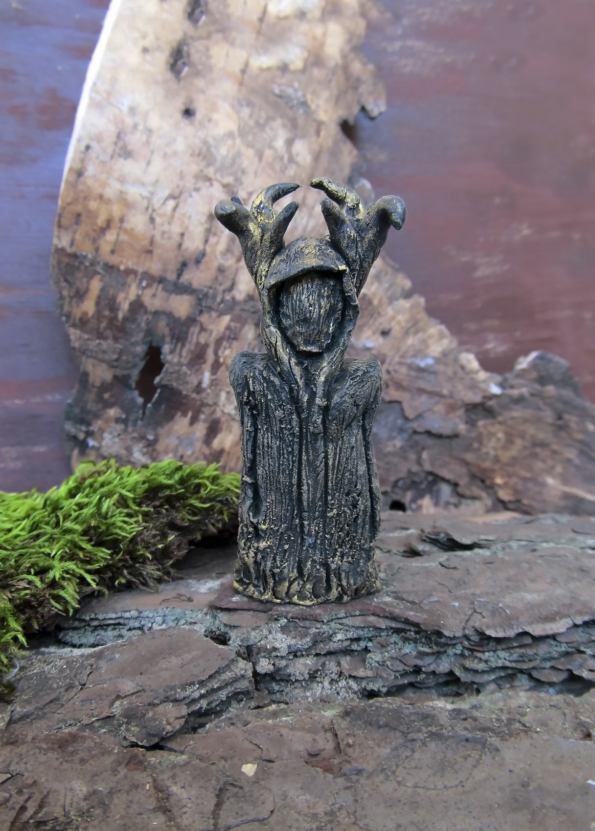 Set 2 figurines – Cernunnos Horned God statue, Mother Earth - Inspire ...
