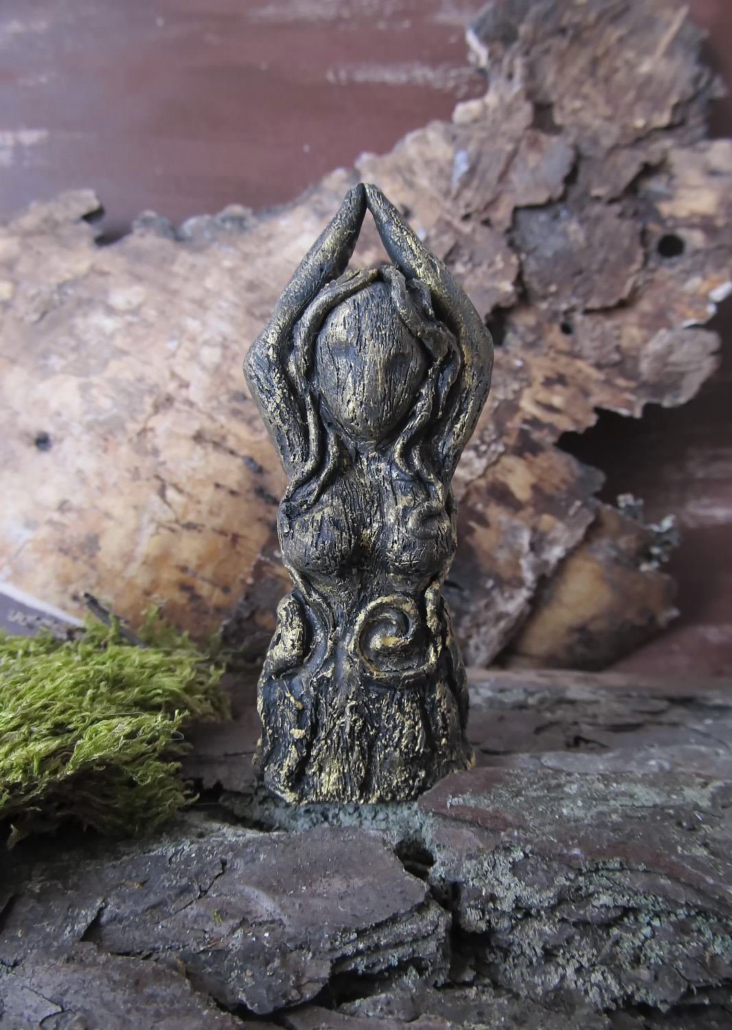 Set 2 figurines – Cernunnos Horned God statue, Mother Earth - Inspire ...