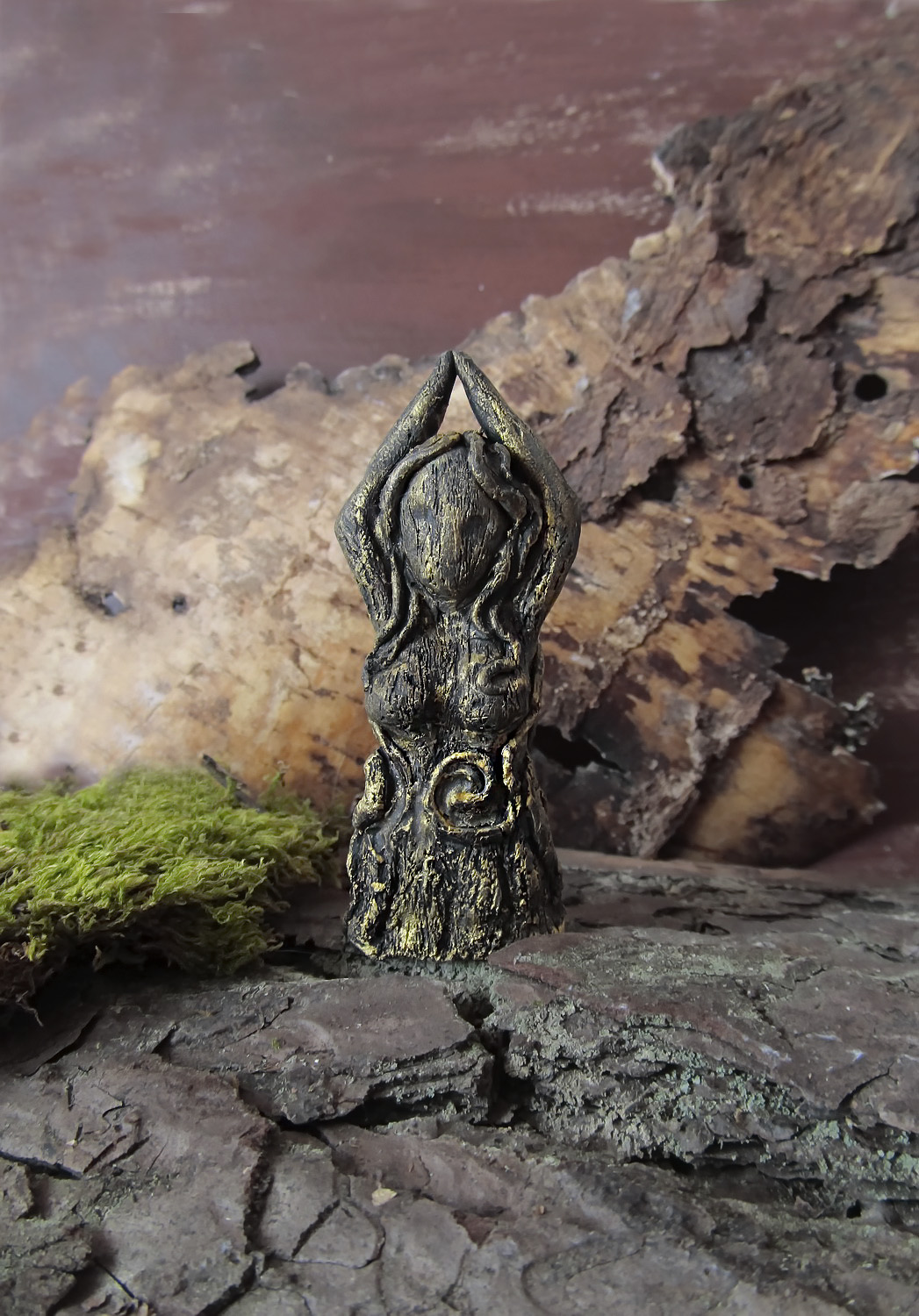 Set 2 figurines – Cernunnos Horned God statue, Mother Earth - Inspire ...