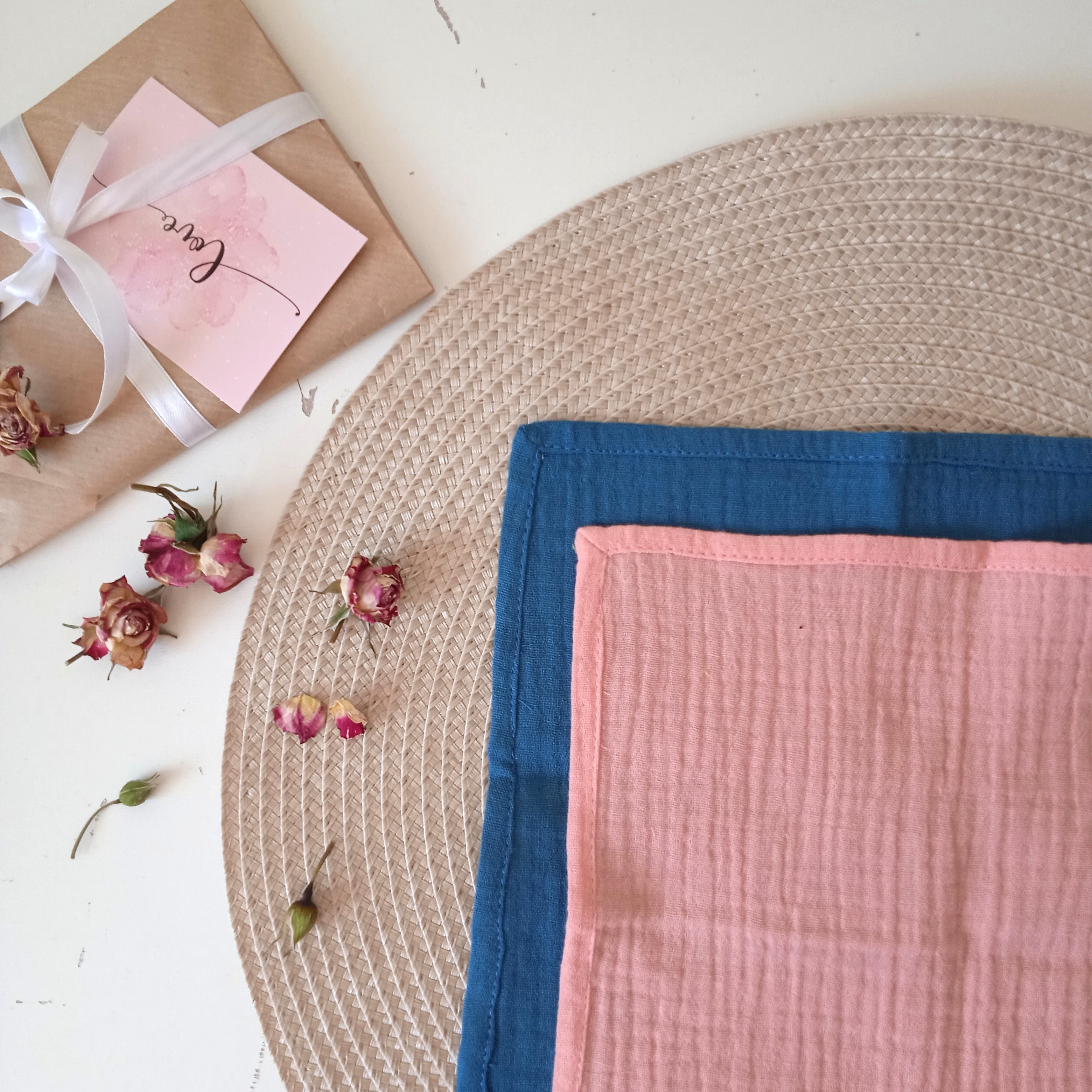 Personalized handkerchiefs set, Lavender tones Muslin handke - Inspire ...