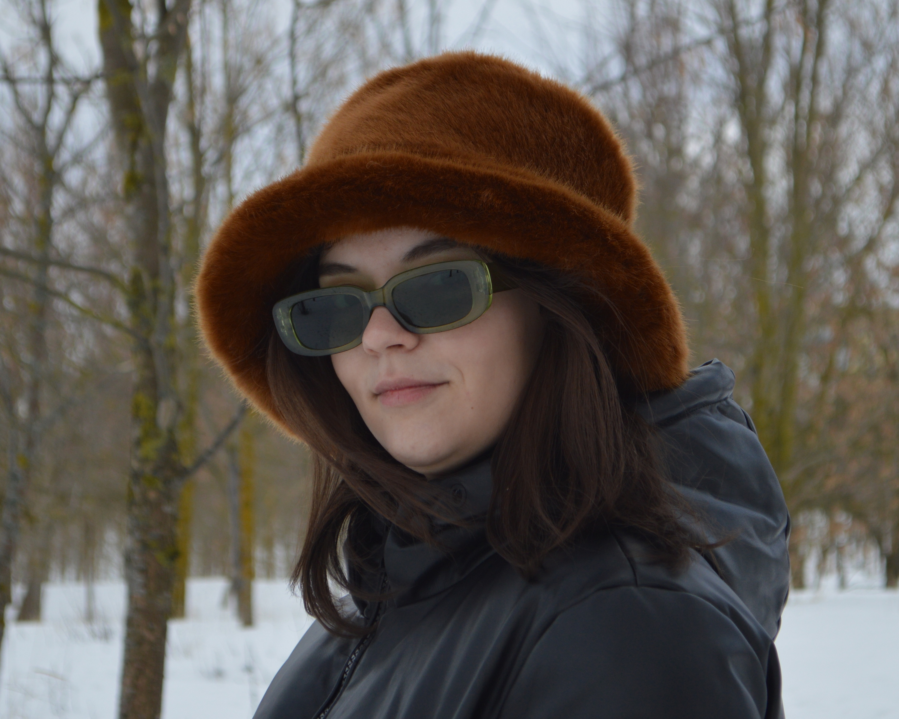 Ginger faux fur bucket hat. Luxury mink furry hat. Fashion f - Inspire ...