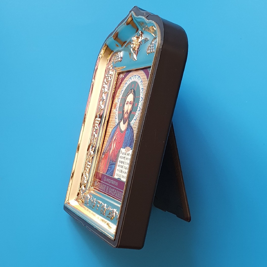 Jesus Christ Orthodox blessed icon hang hole free shipping - Inspire Uplift