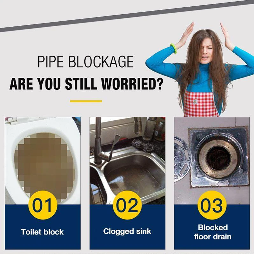 Sink & Toilet Blocked Drain Cleaner Powder - Inspire Uplift