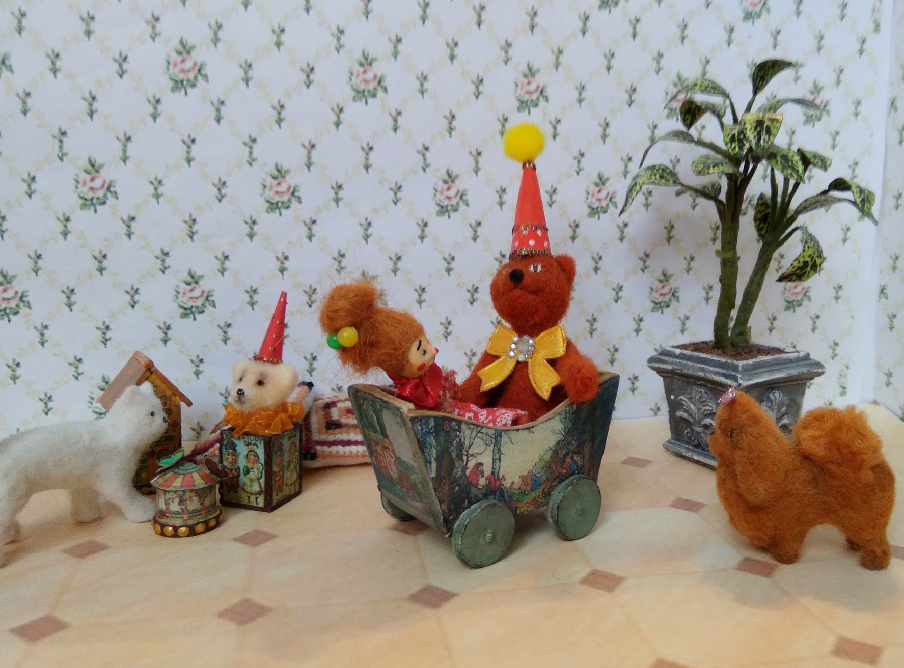 Trolley for dollhouse. Doll toy.The cart for the doll house. - Inspire ...