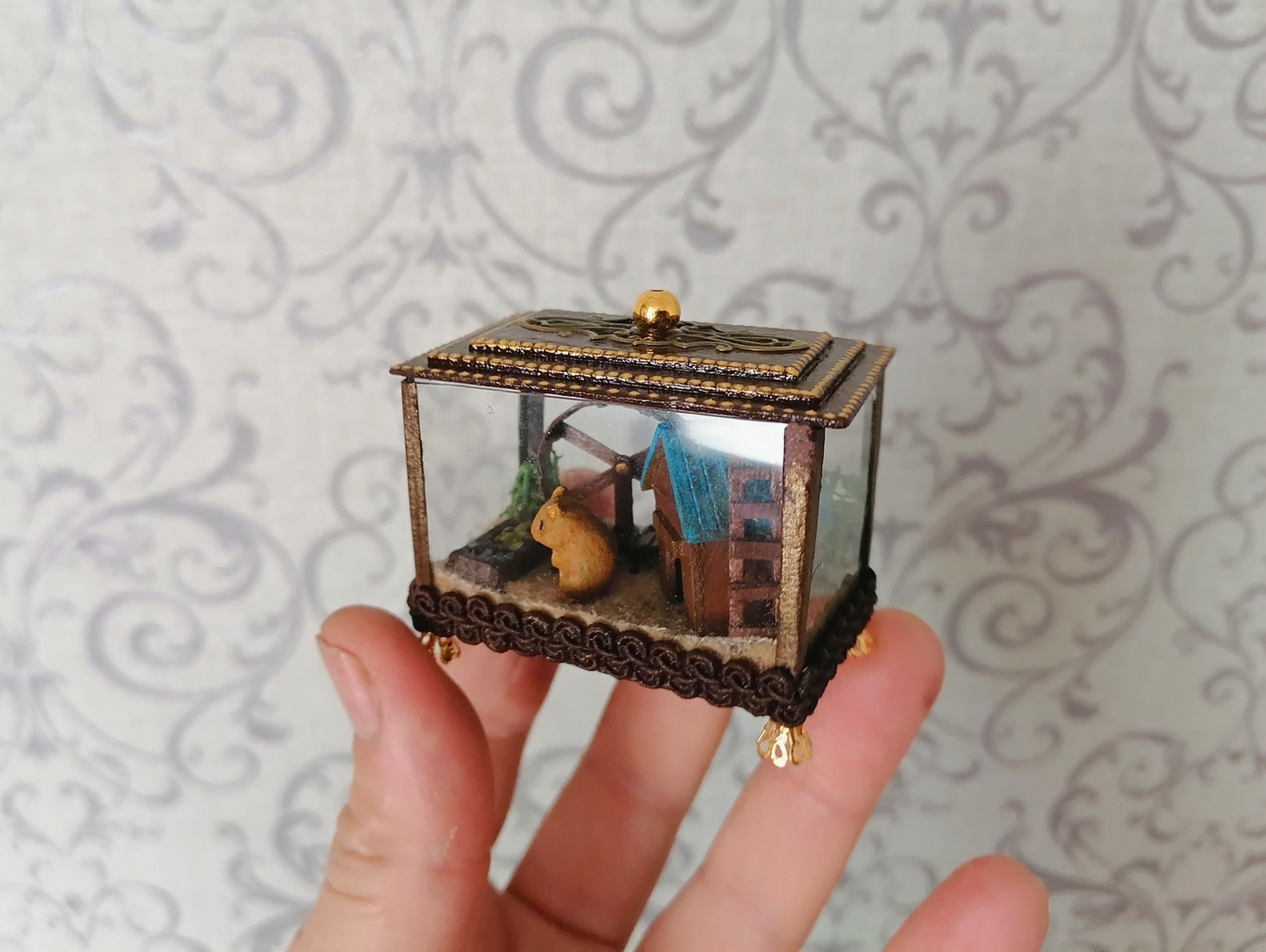 Terrarium with a hamster. Hamster cage. Puppet miniature.1:1 | Inspire ...