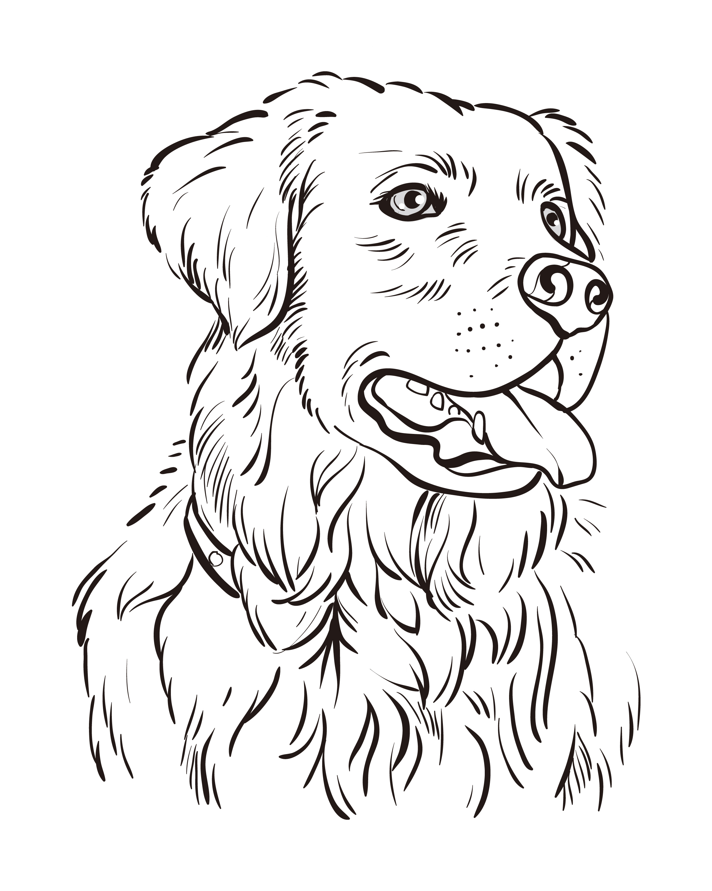 Custom Dog drawing portrait from Photo Pet line drawing port - Inspire ...