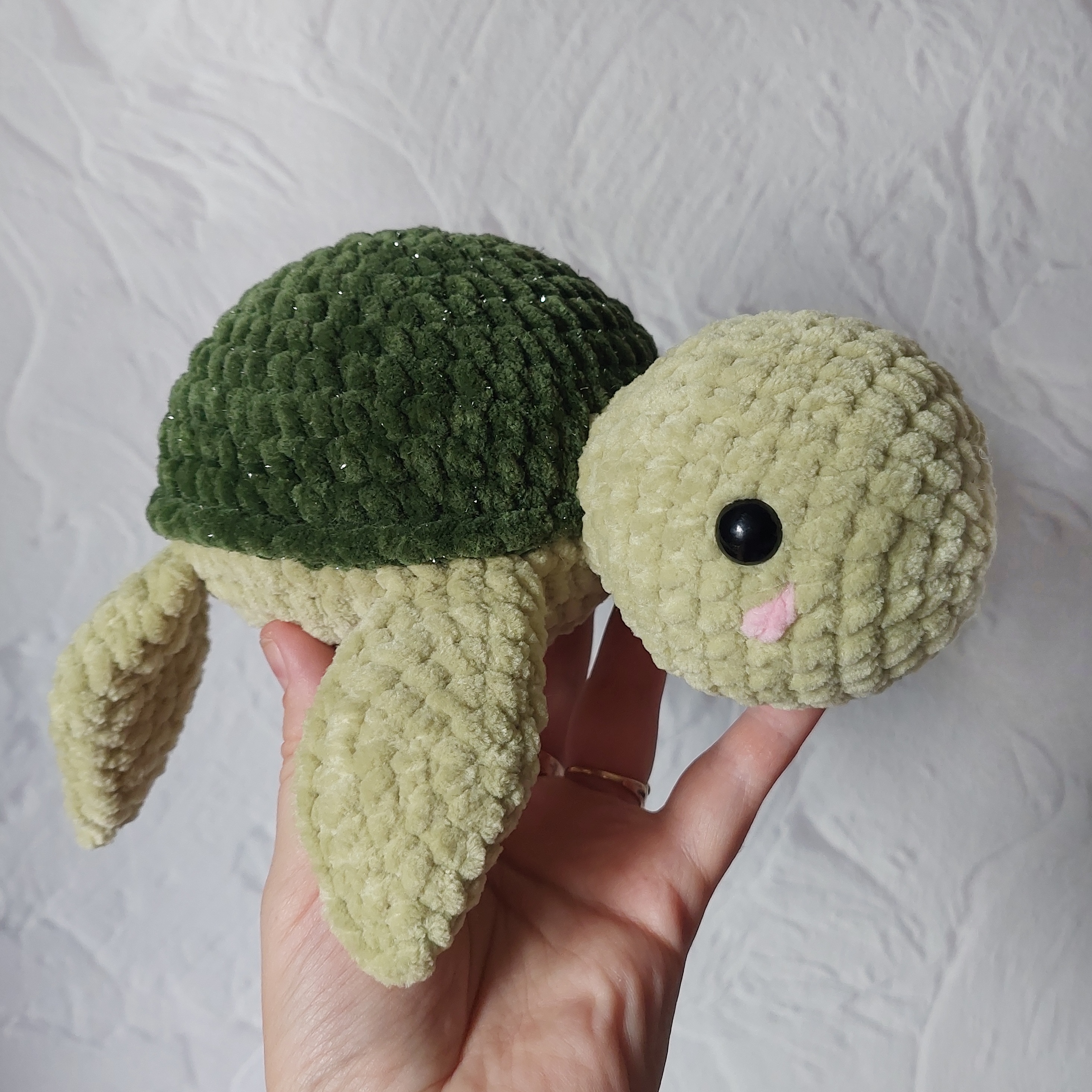 Turtle plushie. Crochet Turtle. Green Sea Turtle - Inspire Uplift