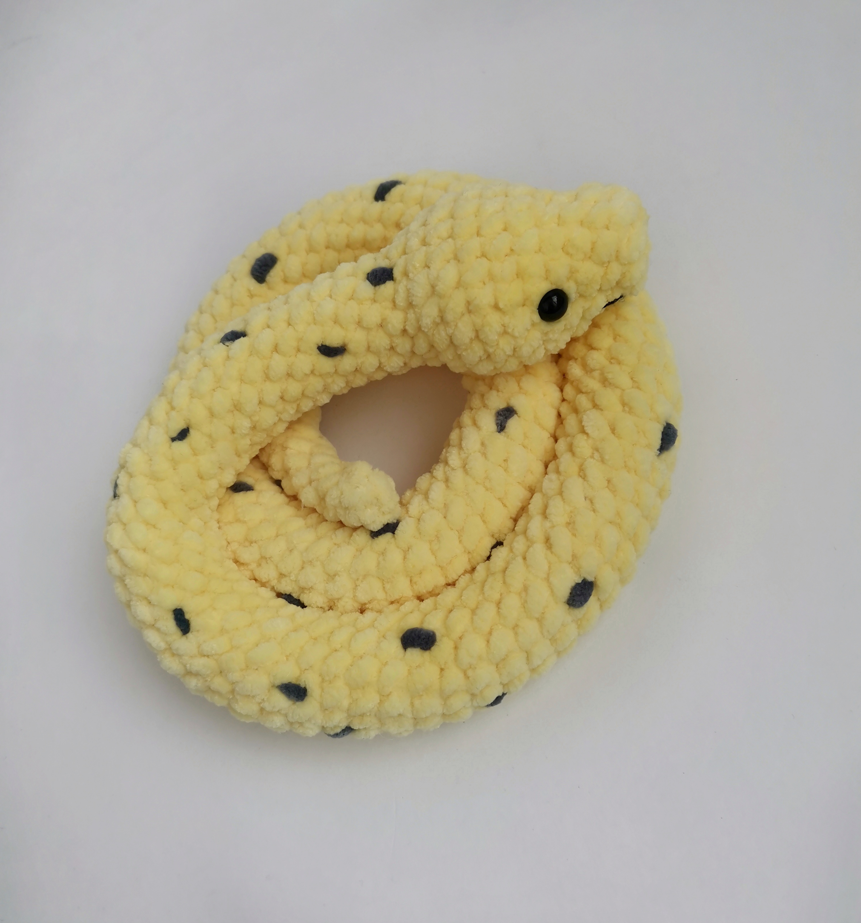 Yellow plush snake 33 in, Collectible snake, Snake plushie, - Inspire Uplift