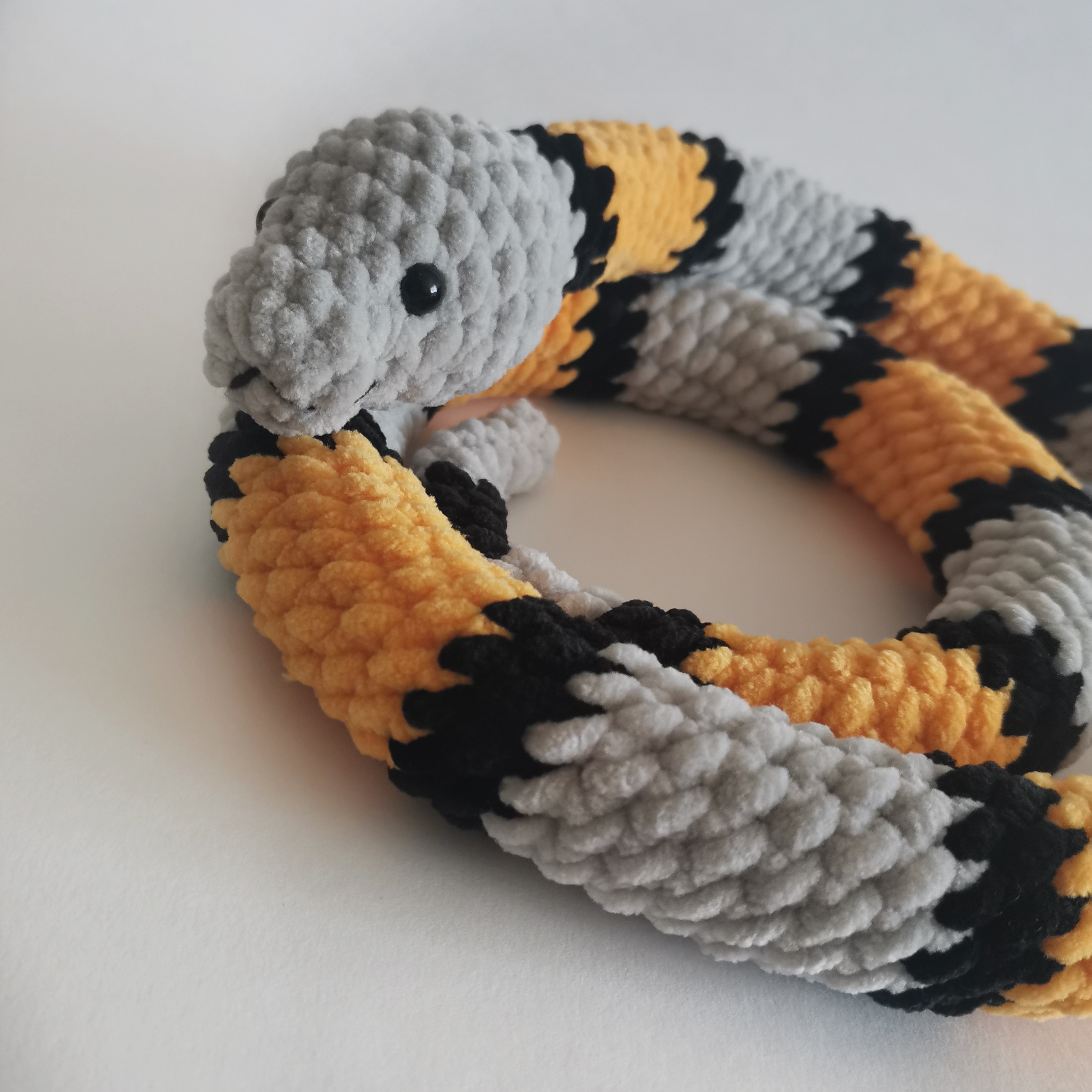 Crochet snake plush, Venomous snake, Handmade snake, Snake s - Inspire ...