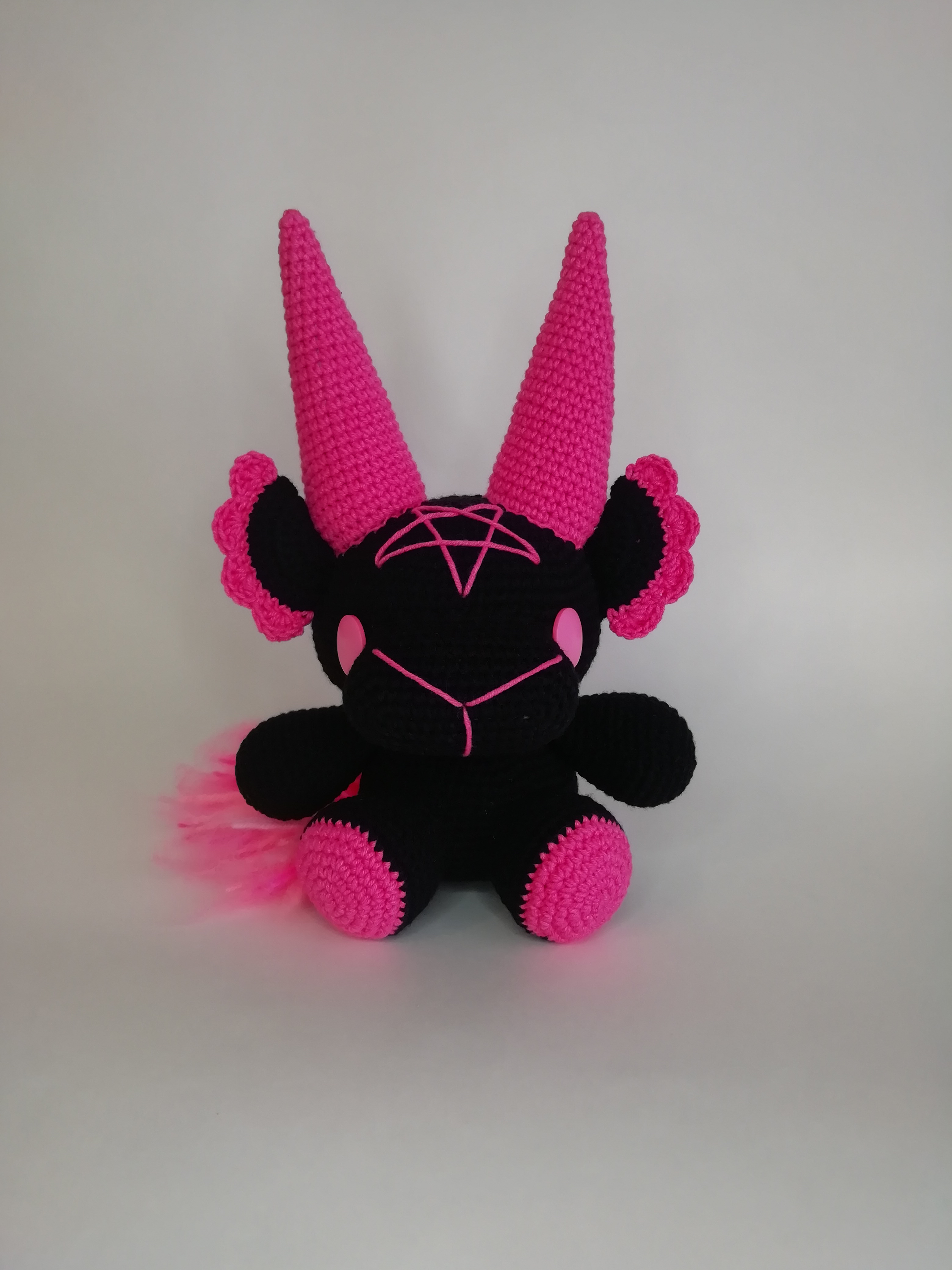 Total black baphomet plush, Plushie demon, Kawaii decor, Stu - Inspire ...
