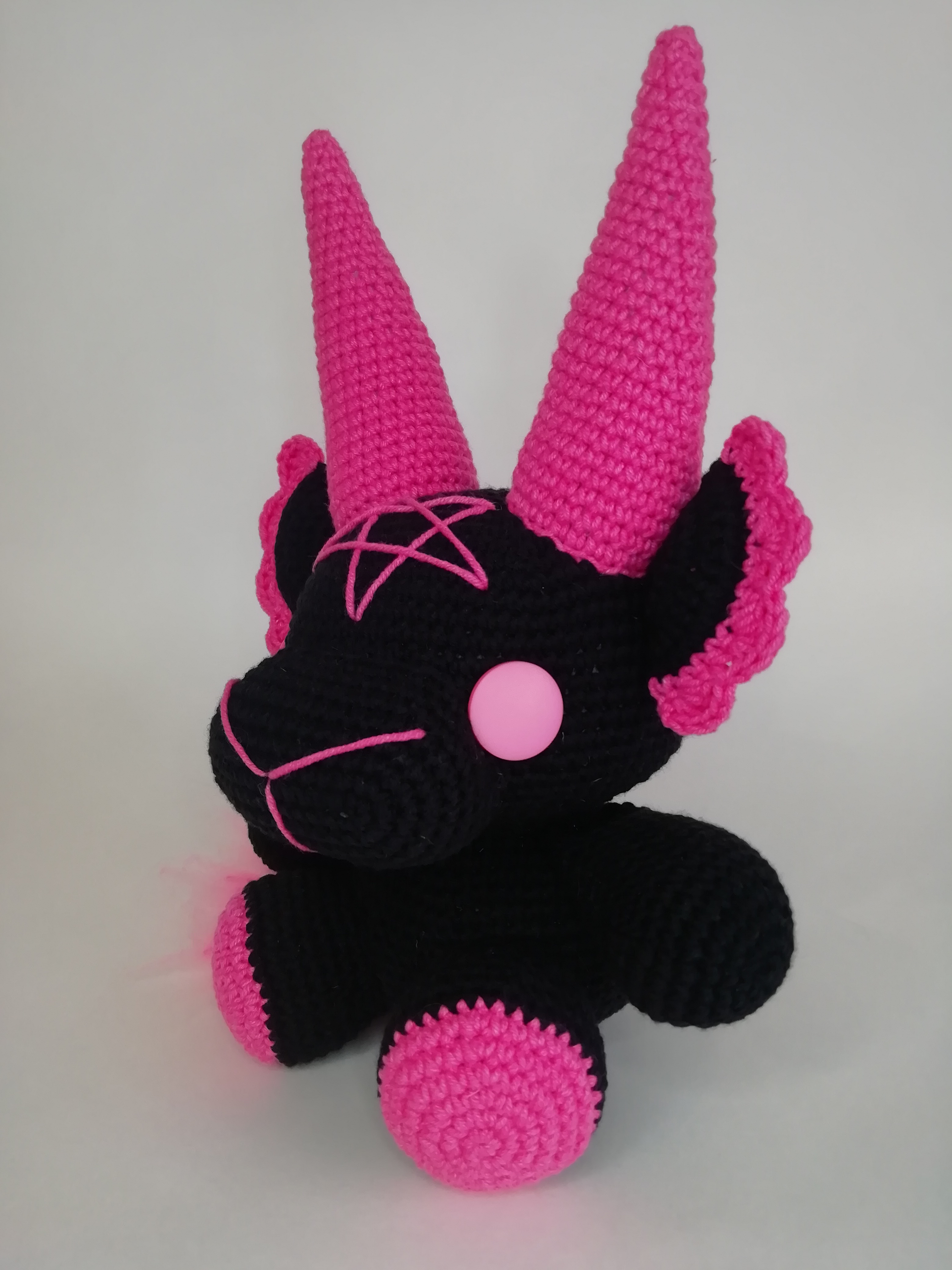 Total black baphomet plush, Plushie demon, Kawaii decor, Stu - Inspire ...