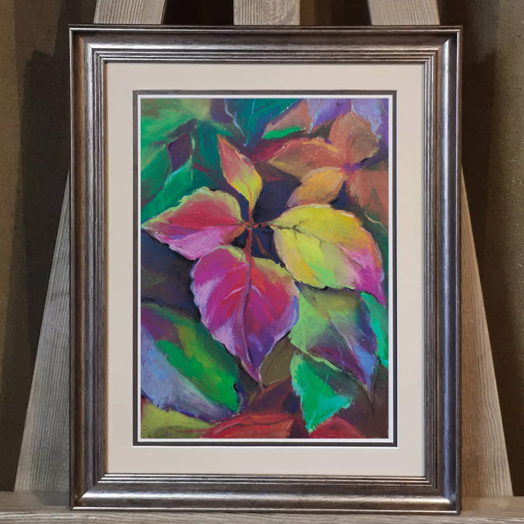 Autumn rainbow leaves Oil pastel art Oil pastel painting Flo - Inspire ...