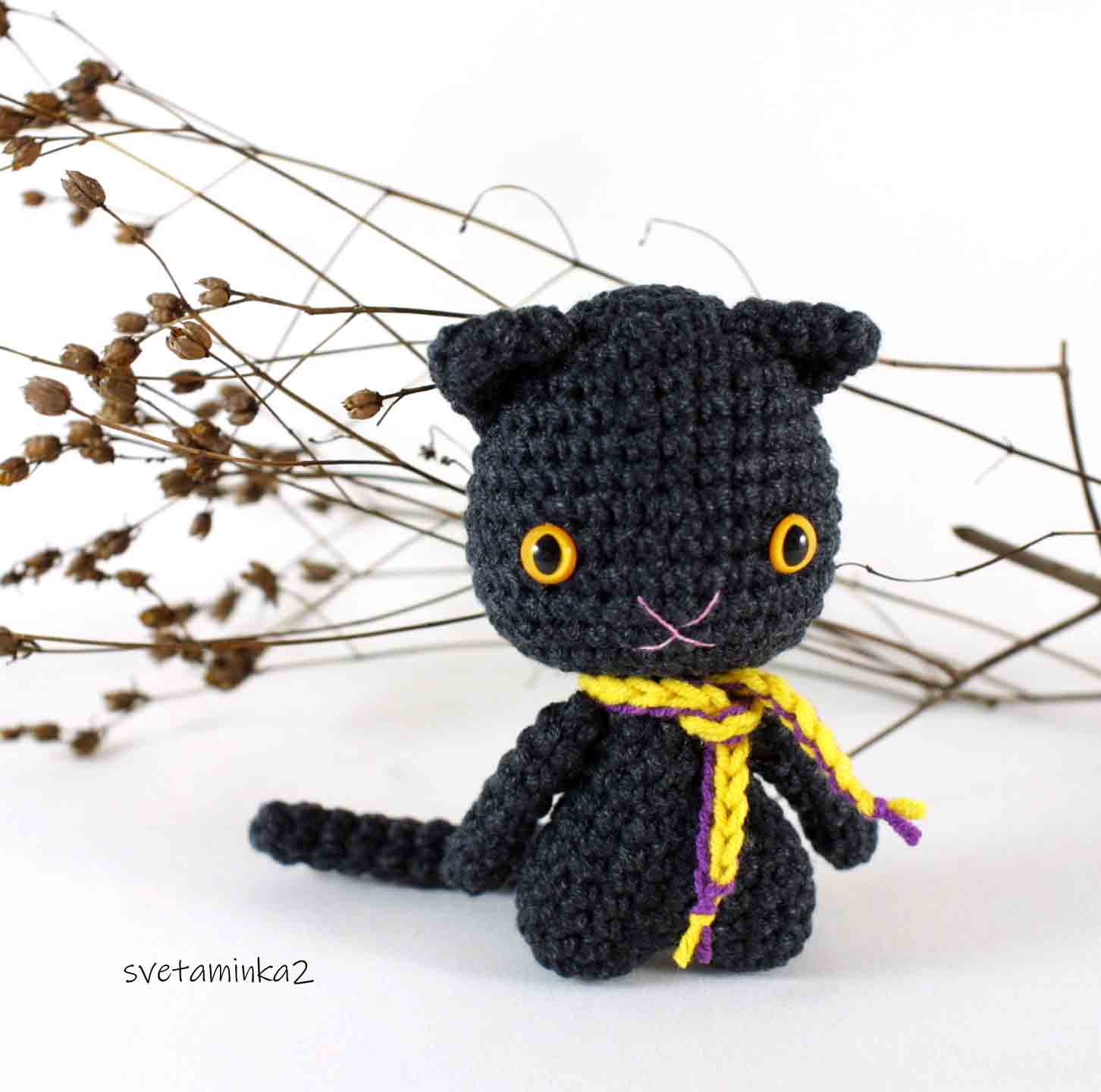 Crochet Halloween Pattern Amigurumi Halloween Black Cat Croc - Inspire ...