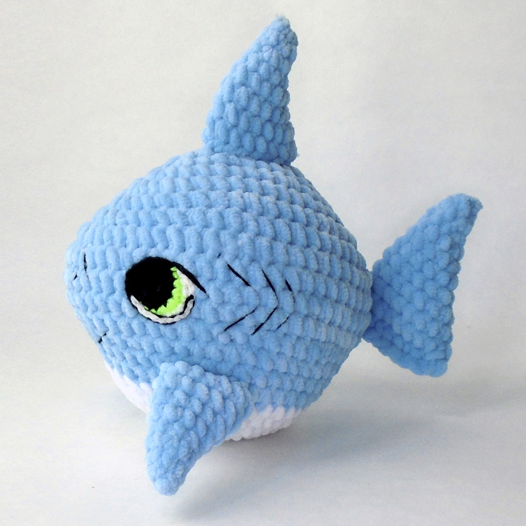 Baby shark toy Cute plush shark Stuffed animal toy Handmade | Inspire ...