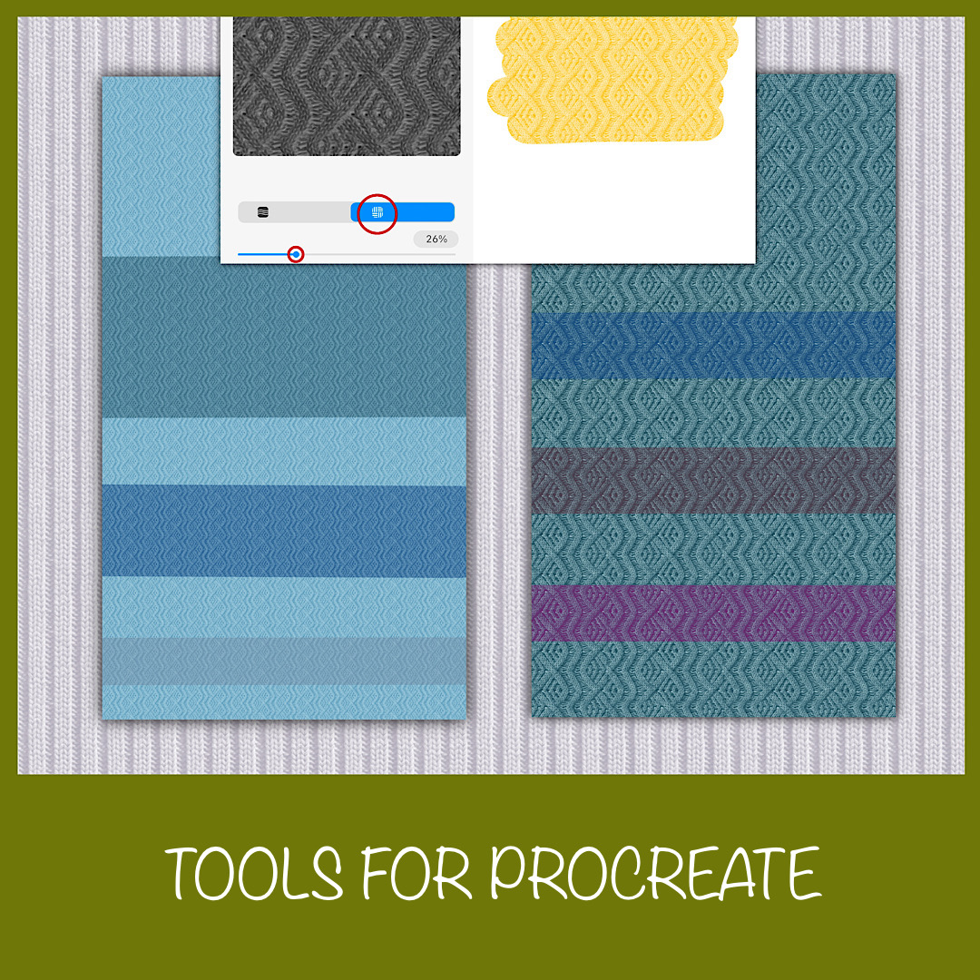 Procreate texture knitted wool brushes, Procreate fabric bru - Inspire ...