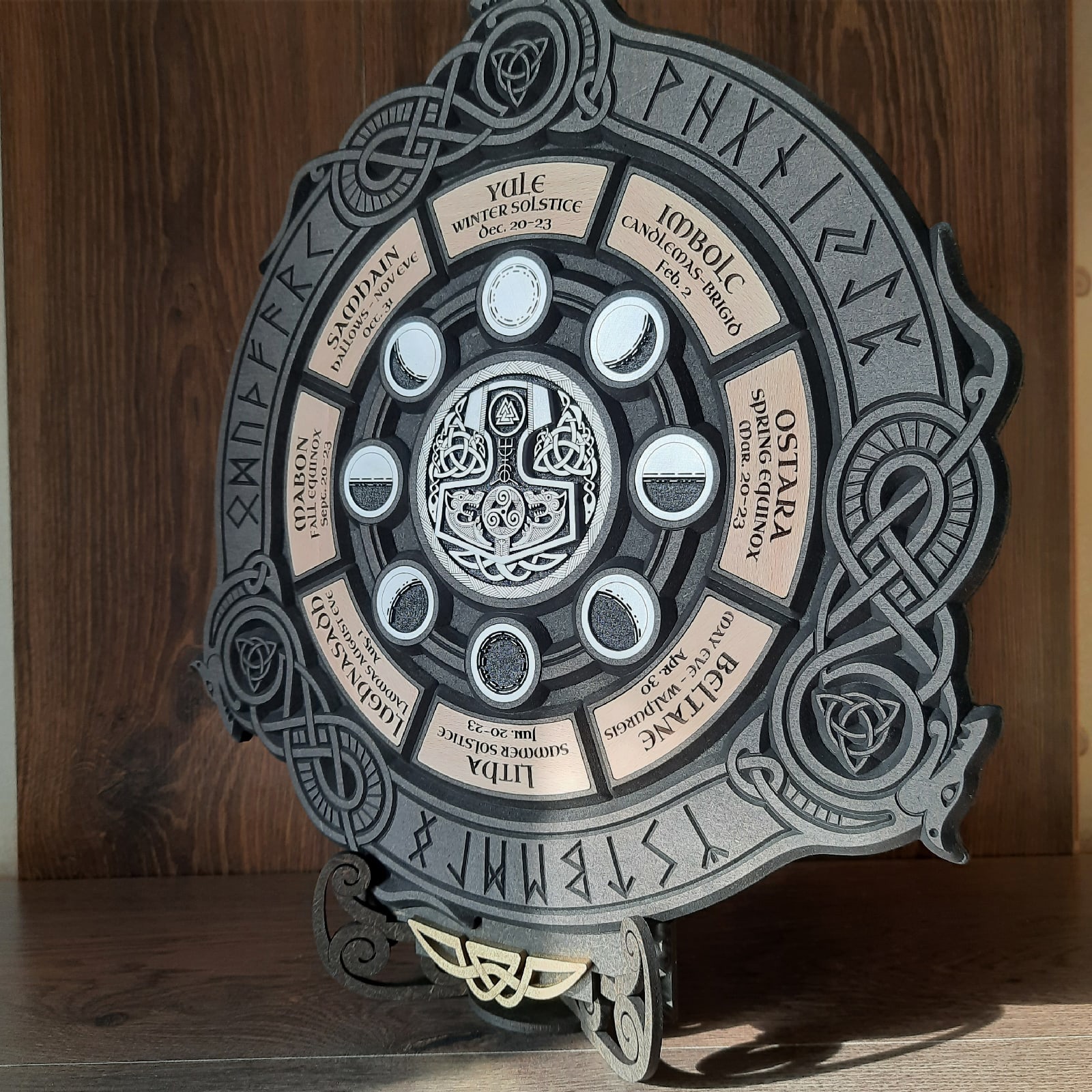 Wheel of the Year // Norse runes // Mjolnir // Wiccan altar | Inspire ...