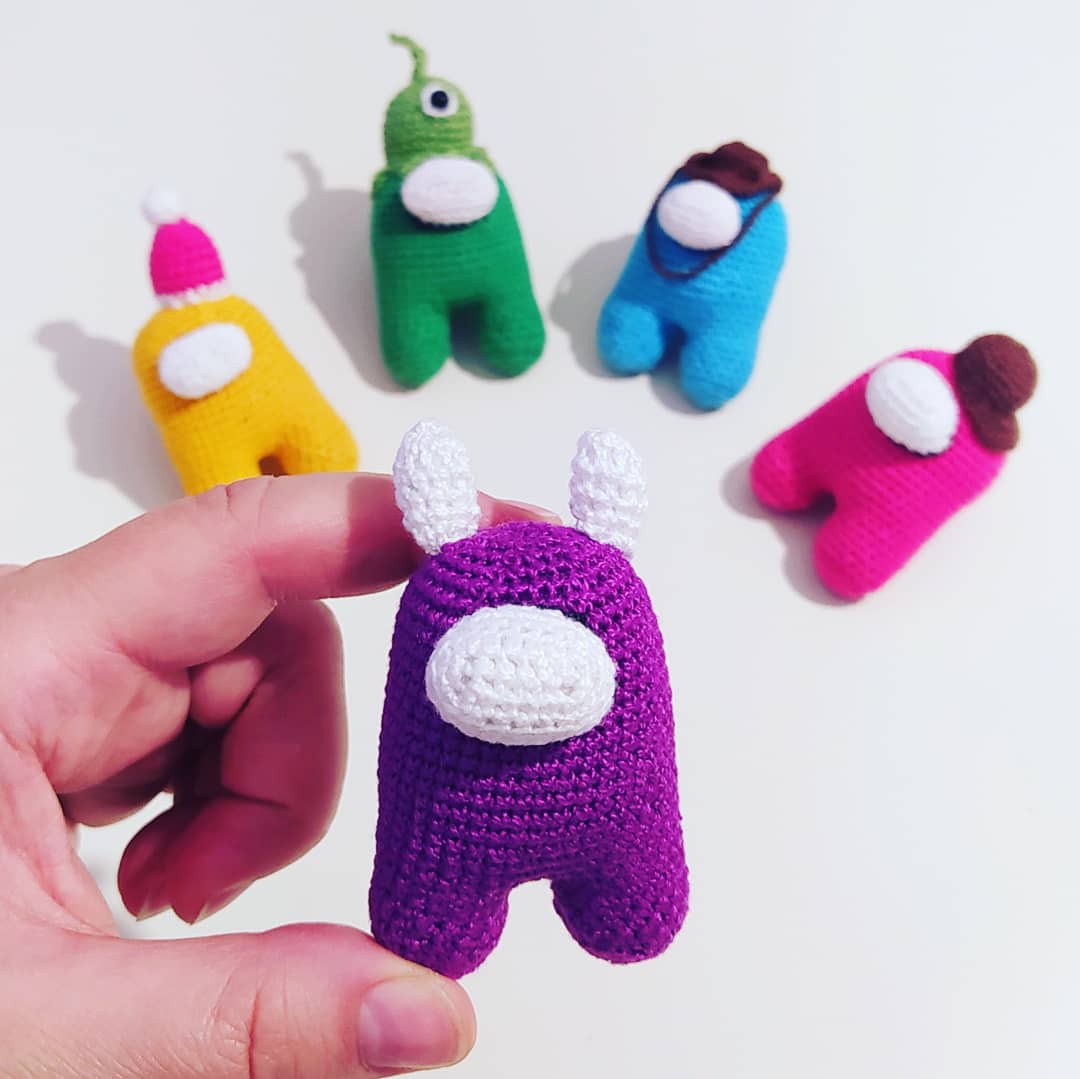 Among Us Miniature Toys, Crochet Stuffed Among Us, Plush Am | Inspire ...