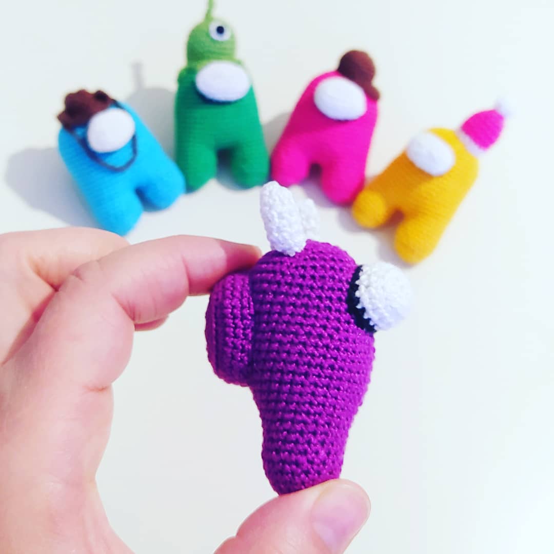 Among Us Miniature Toys, Crochet Stuffed Among Us, Plush Am - Inspire ...