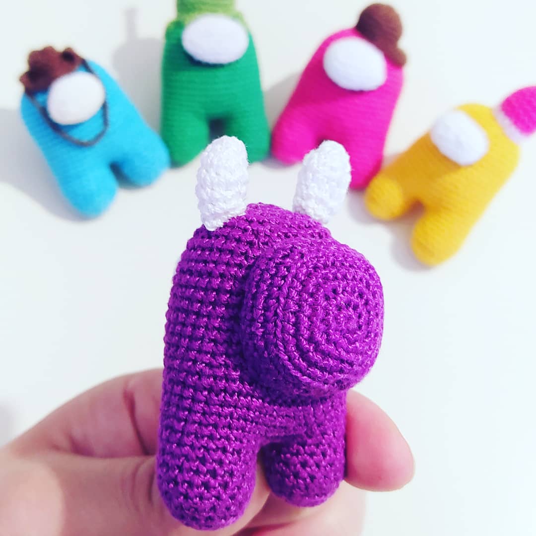 Among Us Miniature Toys, Crochet Stuffed Among Us, Plush Am - Inspire ...