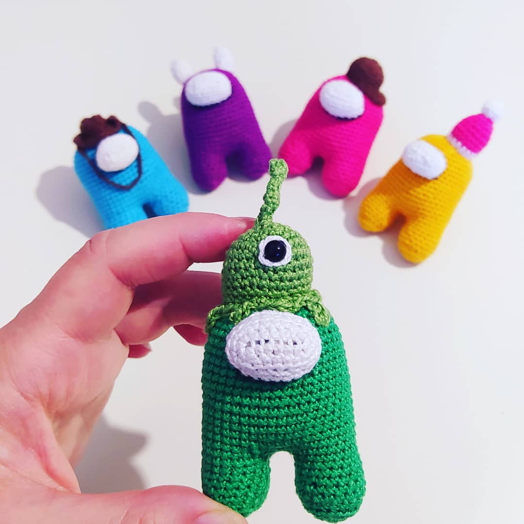 Crochet Stuffed Among Us, Among Us Miniature Toys, Plush Am | Inspire ...