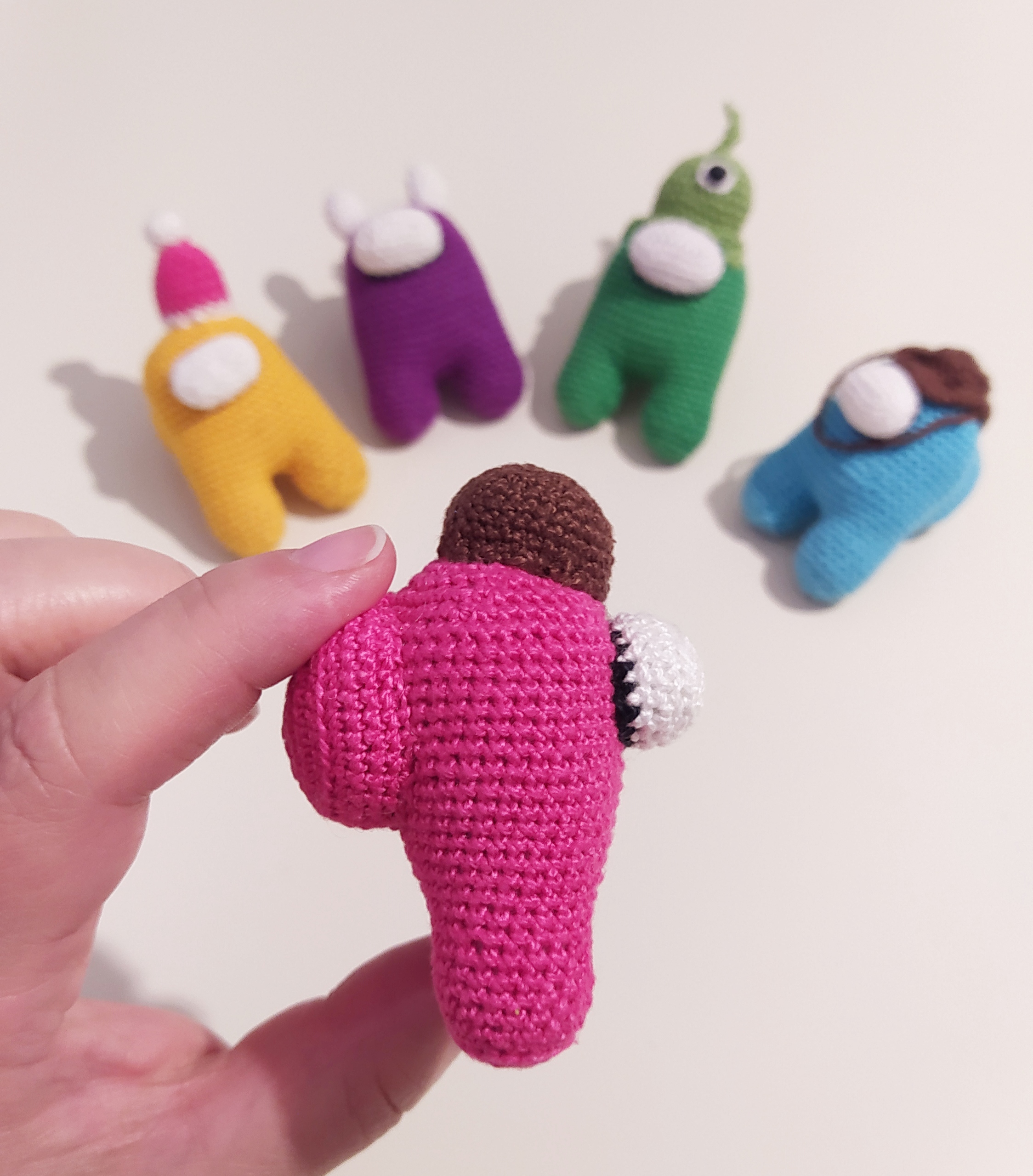 Among Us Miniature Toys, Plush Amigurumi Among Us, Crochet - Inspire Uplift