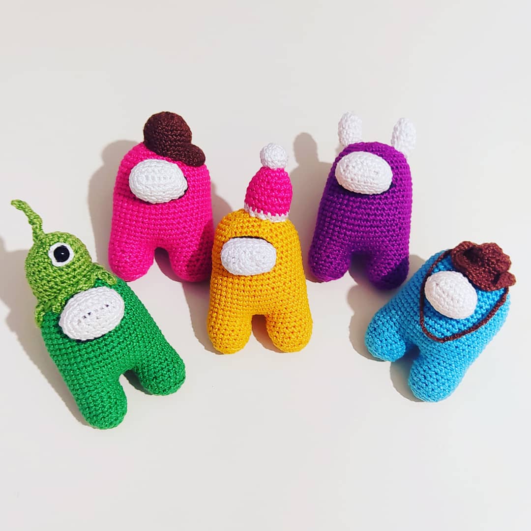 Among Us Miniature Toys, Plush Amigurumi Among Us, Crochet - Inspire Uplift