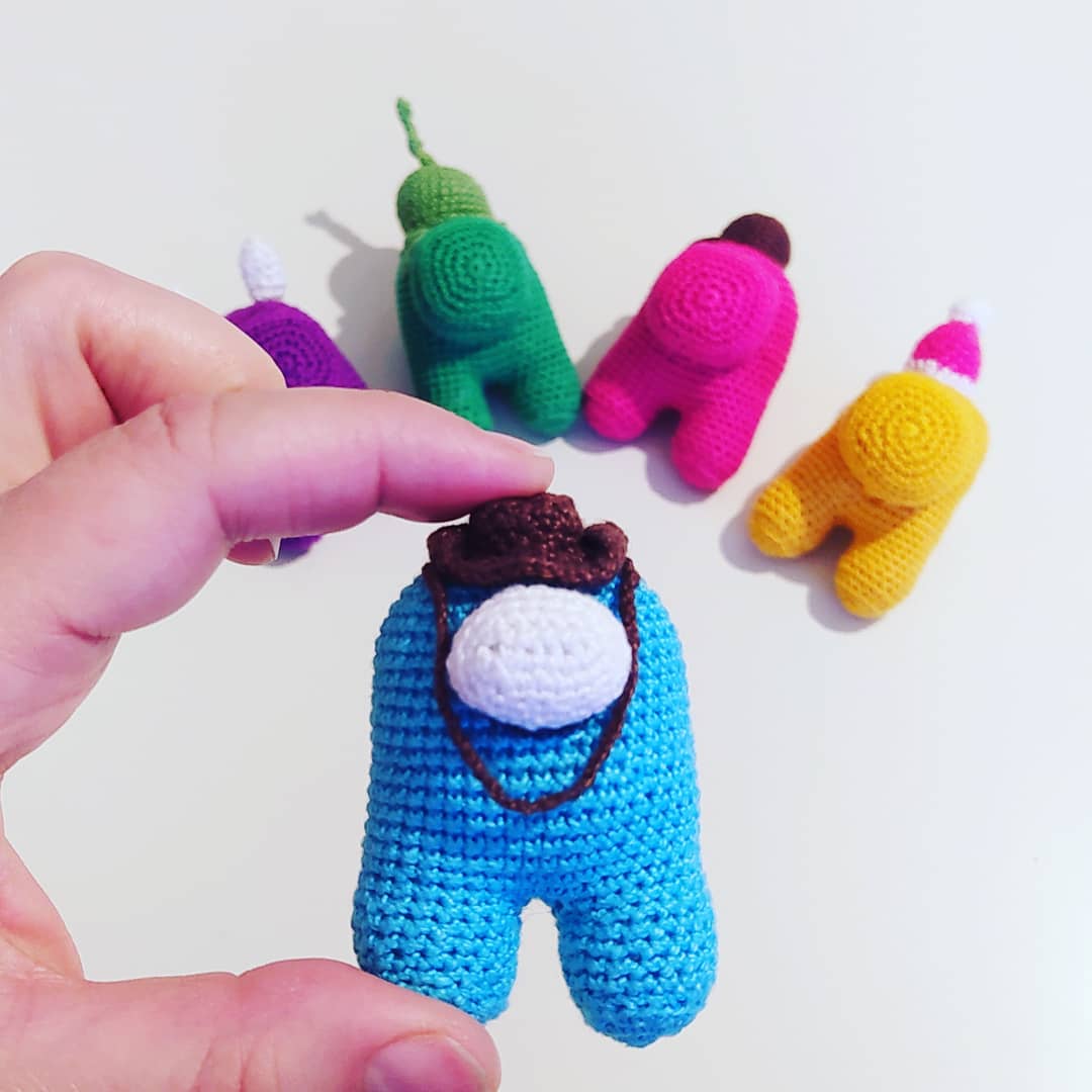 Among Us Miniature Toys Plush Amigurumi Blue Among Us Croc Inspire Uplift